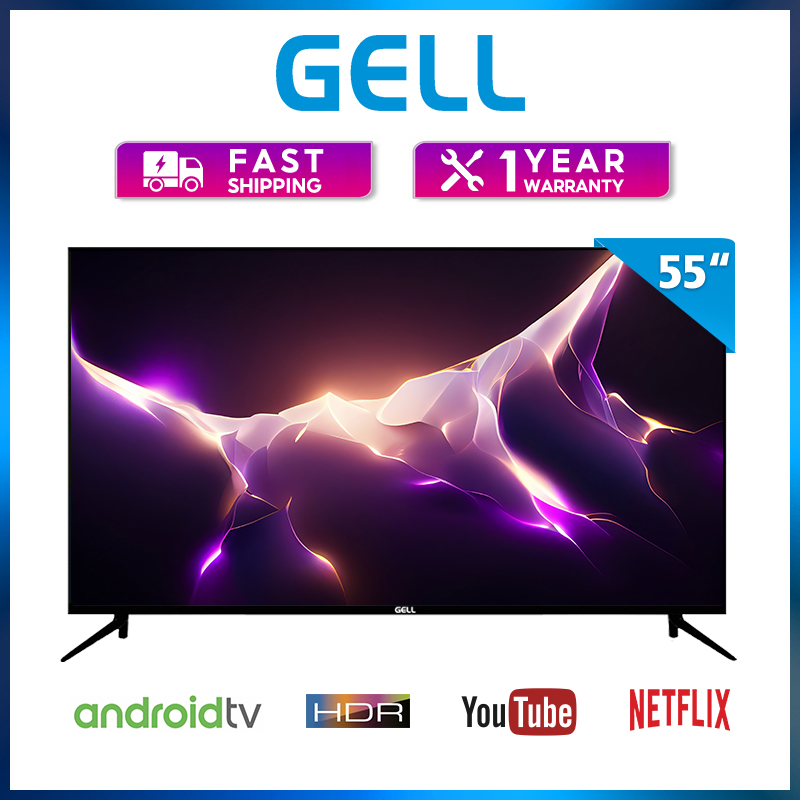 GELL 55inch Smart TV 60 Inches Android smart 65 inches led tv Netflix ...