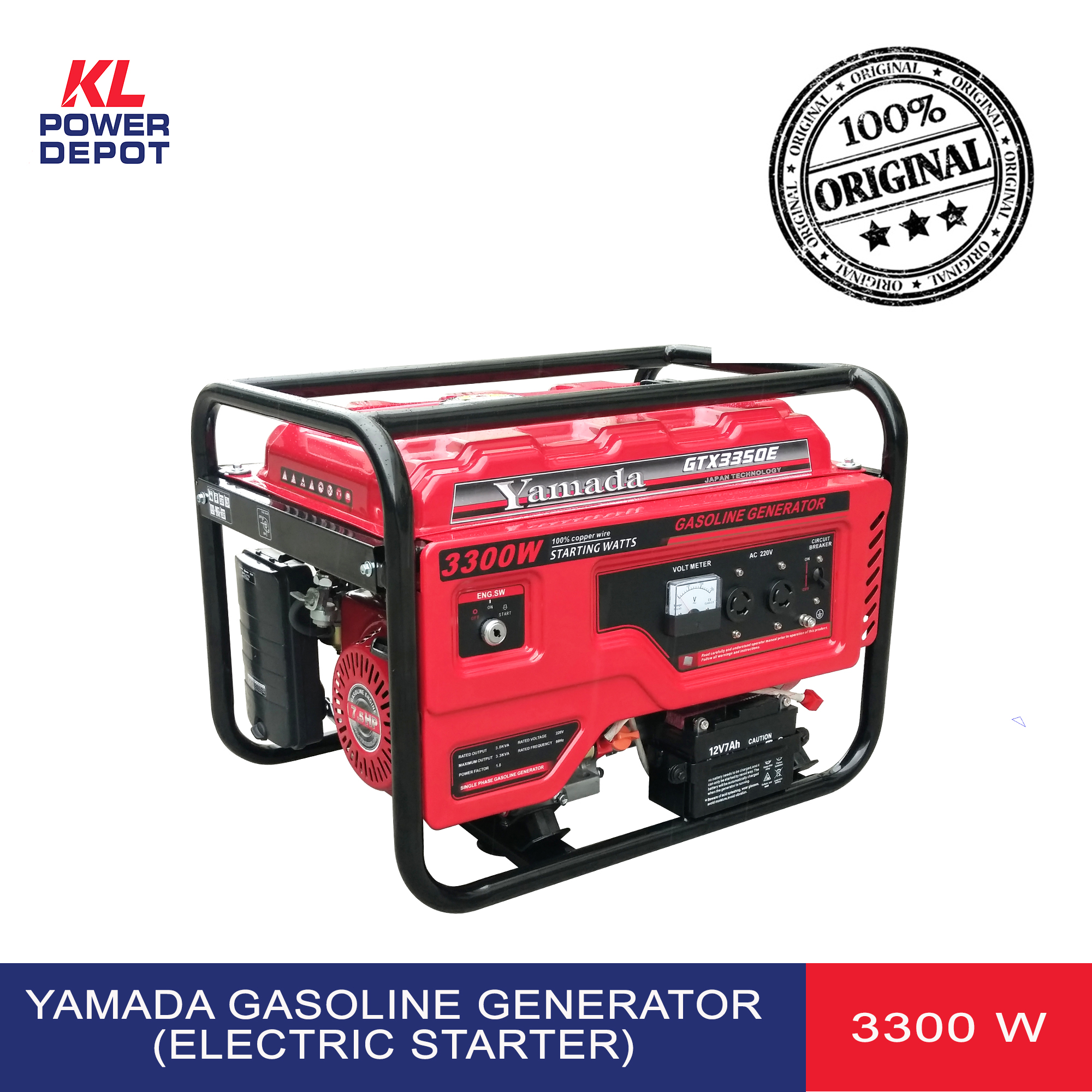 YAMADA Gasoline Generator GTX3350E 3300W (Electric Starter) | Lazada PH