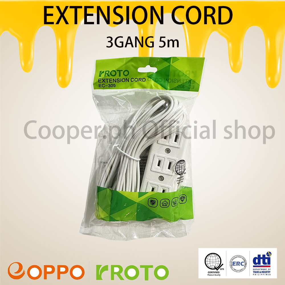 2GANG 3GANG EXTENSION CORD 3meters, 5meters | Lazada PH