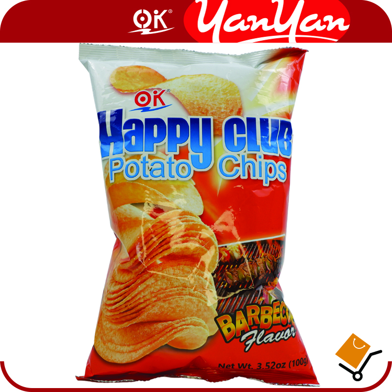 OK Yan Yan Happy Club Potato Chips 100g Barbecue Flavor | Lazada PH