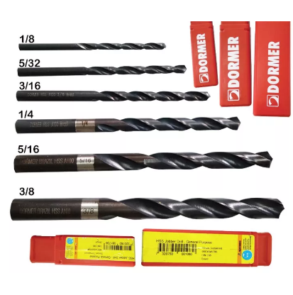 Original Dormer Drill Bit 1/8, 5/32, 3/16, 1/4, 1/2 for metal and steel ...