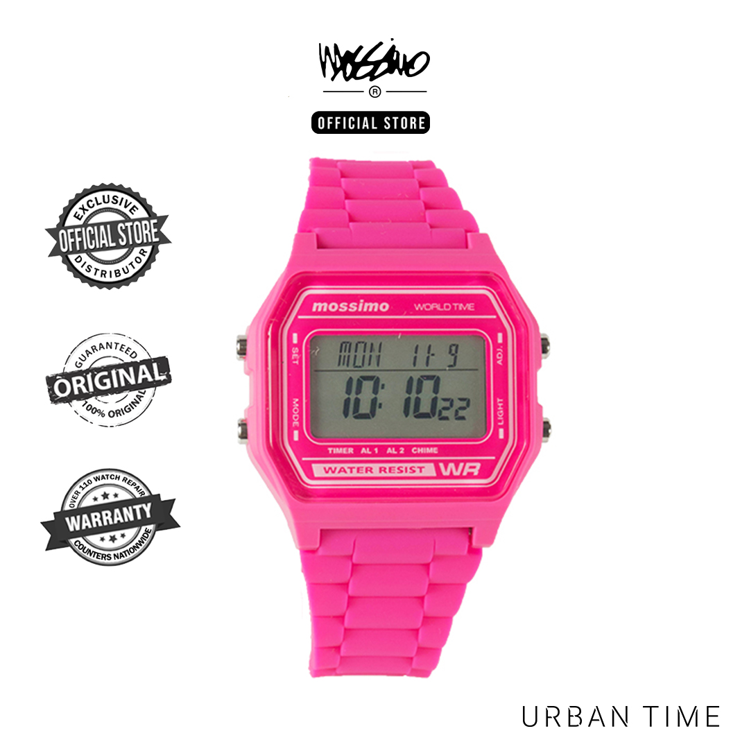 Mossimo Unisex Blue Rubber Strap Digital Watch MS-1502F-PNK | Lazada PH