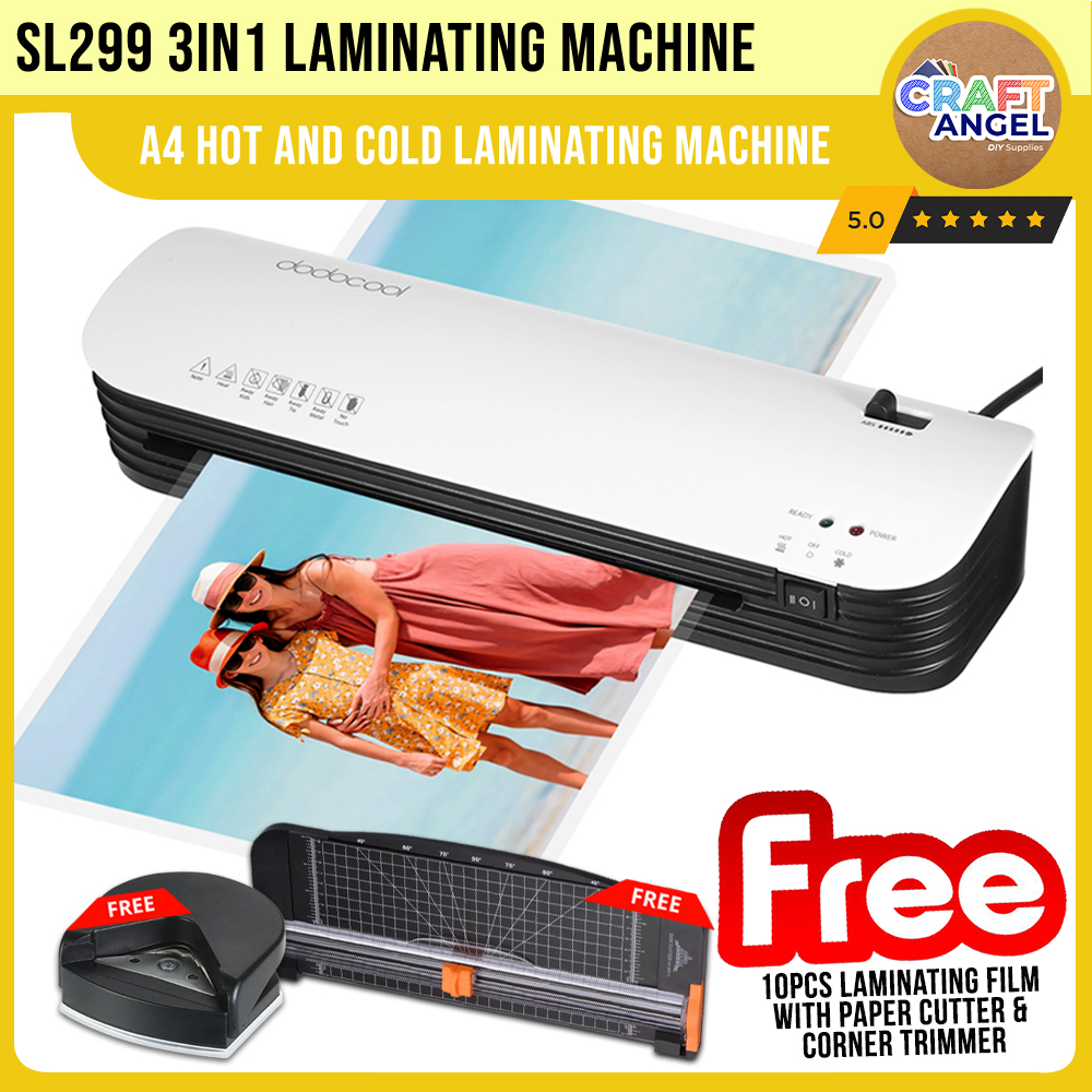 SL299 Laminating Machine A4 Size Hot and Cold Officom Laminator with ...