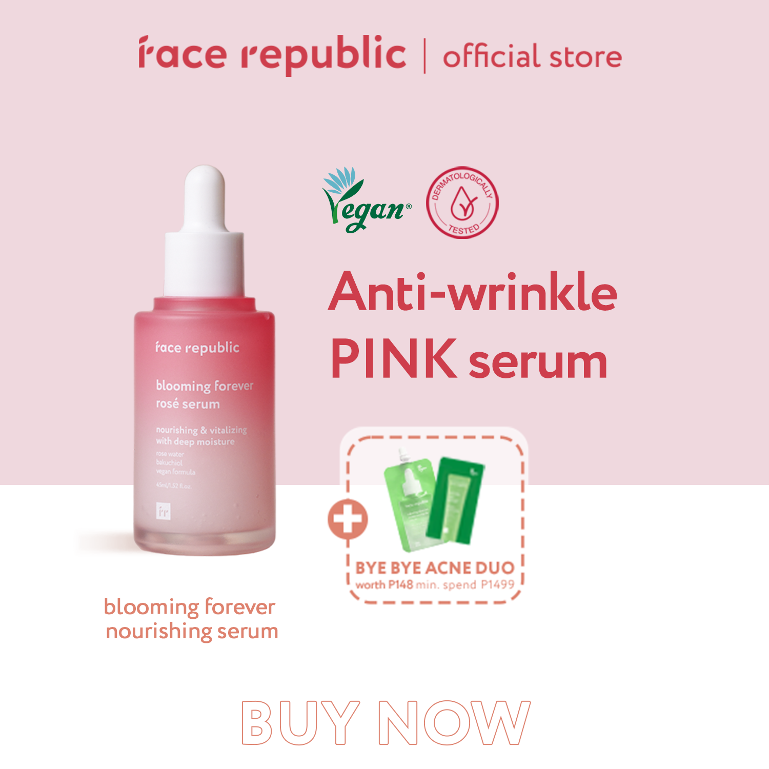 Face Republic Blooming Forever Rosé Serum 45mL [Aging, Wrinkled Skin ...