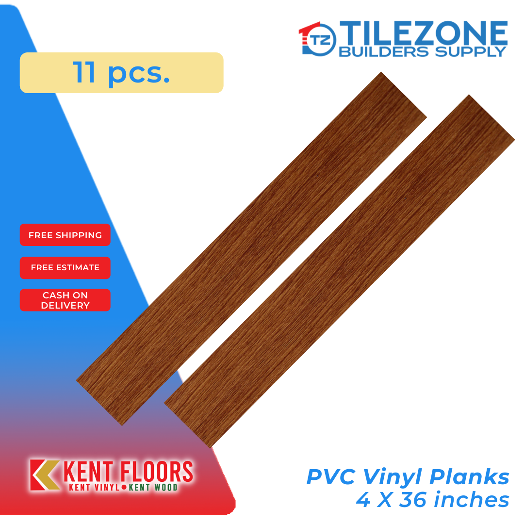 11 pcs. Kent Floors PVC Vinyl Floor Planks WALNUT Color code: TW1776 ...