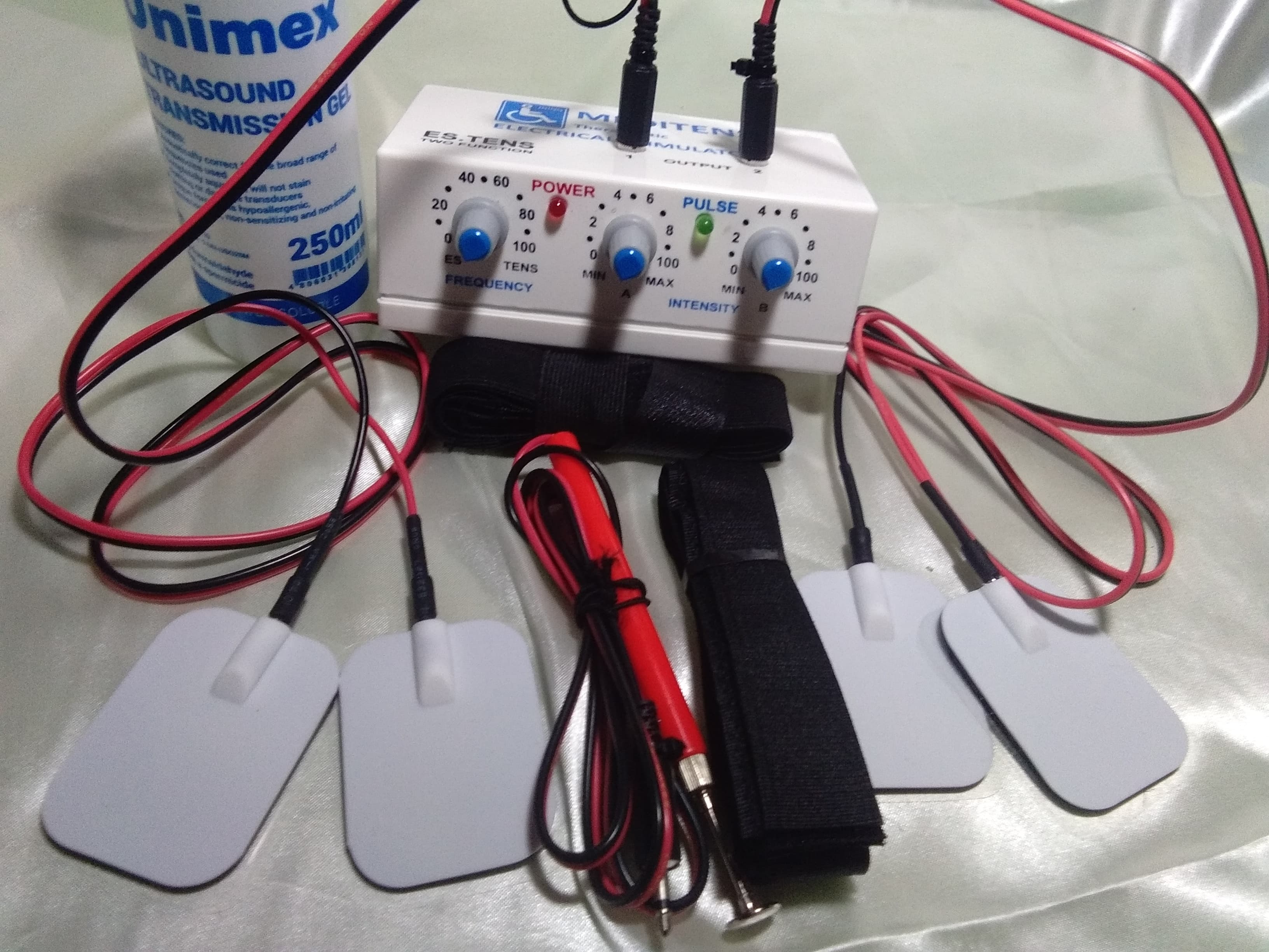 MEDITENS BlackBox TENS ES (2 Function) with gel. electrical stimulator ...