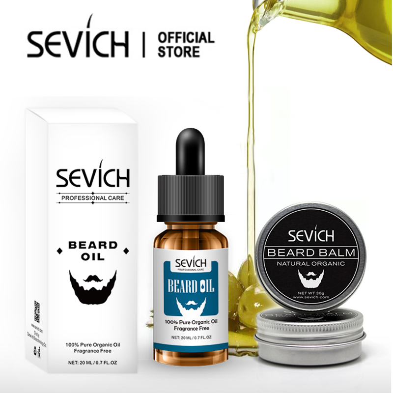 SEVICH Natural Beard Oil + Beard Balm Men's Beard Care Set | Lazada PH