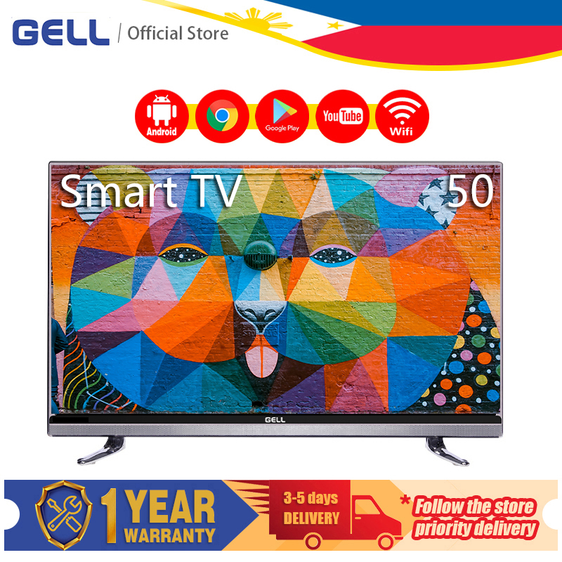 GELL smart tv 50 inches on sale android led tv flat screen Full HD ...