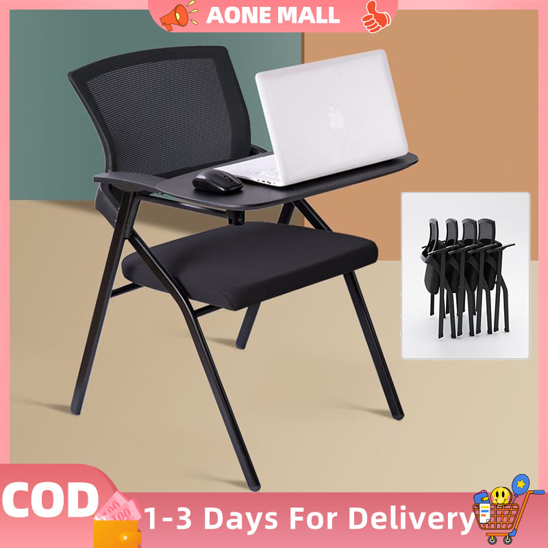 Office Chair Foldable Training Chair With Writing Board 2 in 1 Chair ...