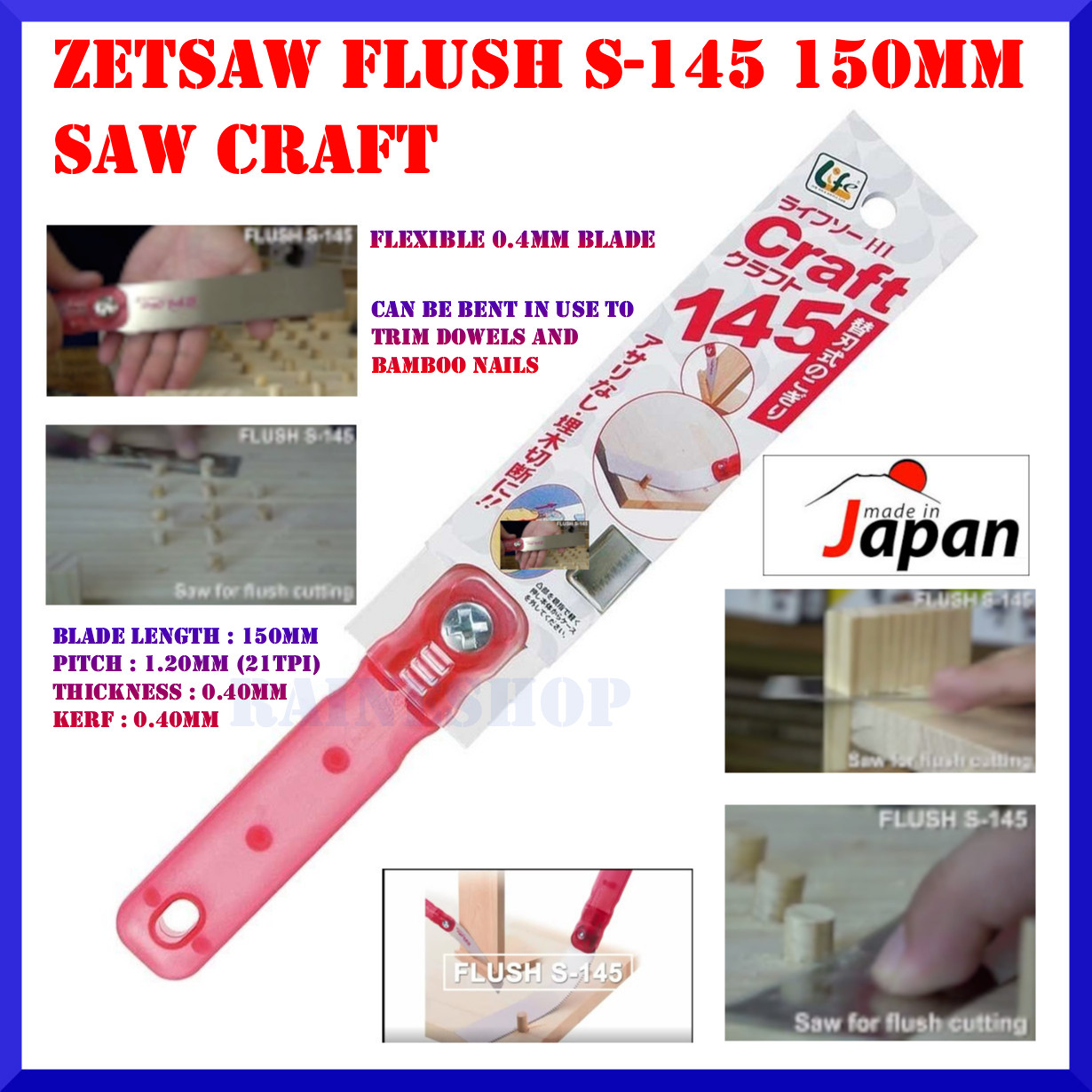 ZETSAW Craft Saw Flush Saw Trim Saw S-145 150mm Made in Japan | Lazada PH