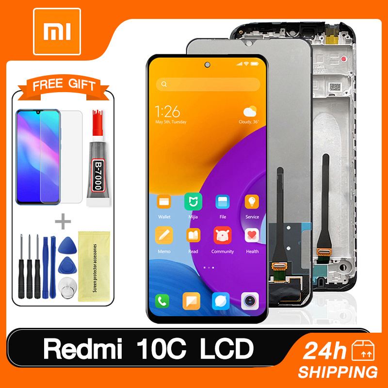 Original LCD With Frame For XIaomi Redmi 10C LCD Display Touch Screen ...