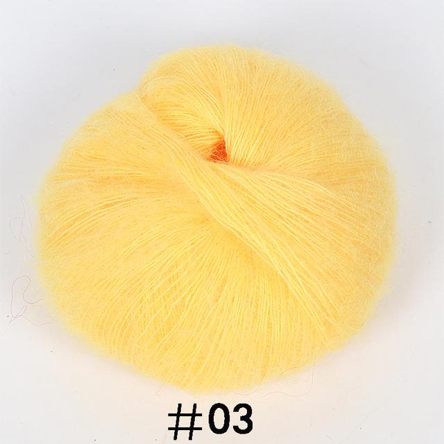 25g/ Ball Thin Mohair Yarn Hand Knitting Plush Fine Wool Crochet Yarn ...