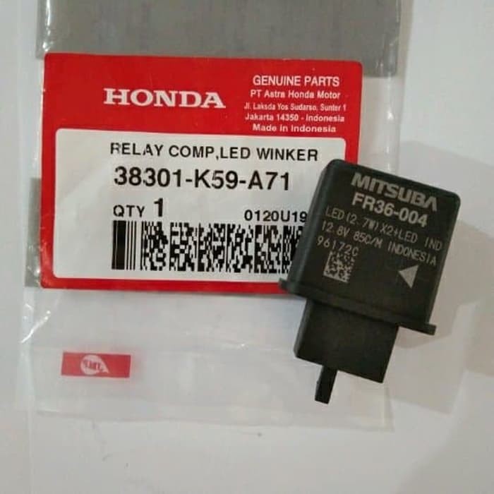 ORIGINAL HONDA FLASHER - RELAY WINKER COMP FOR CLICK 125 (GAME CHANGER ...