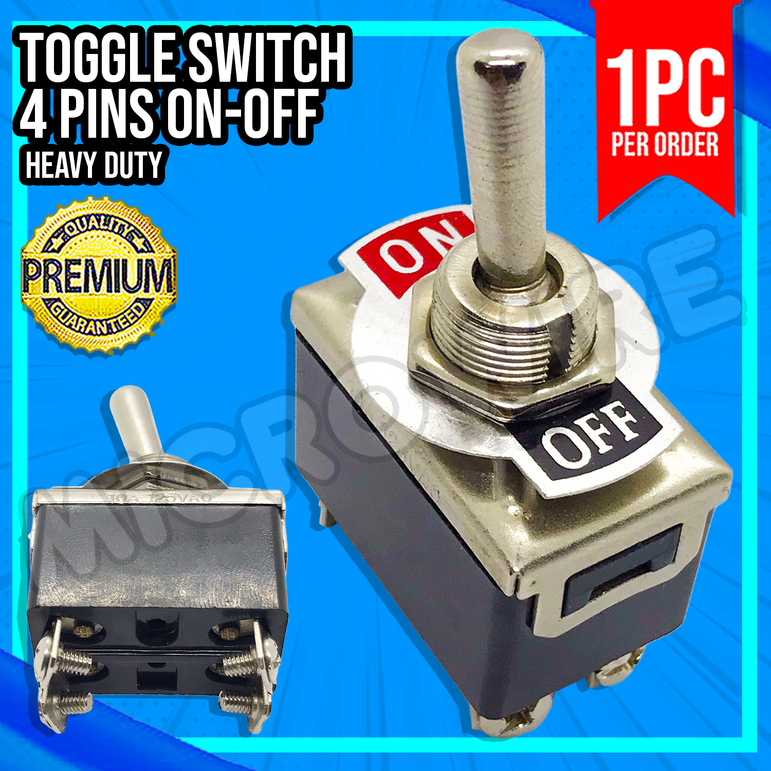 Toggle Switch Big 4 Pins ON-OFF Heavy Duty (Per Piece) | Lazada PH