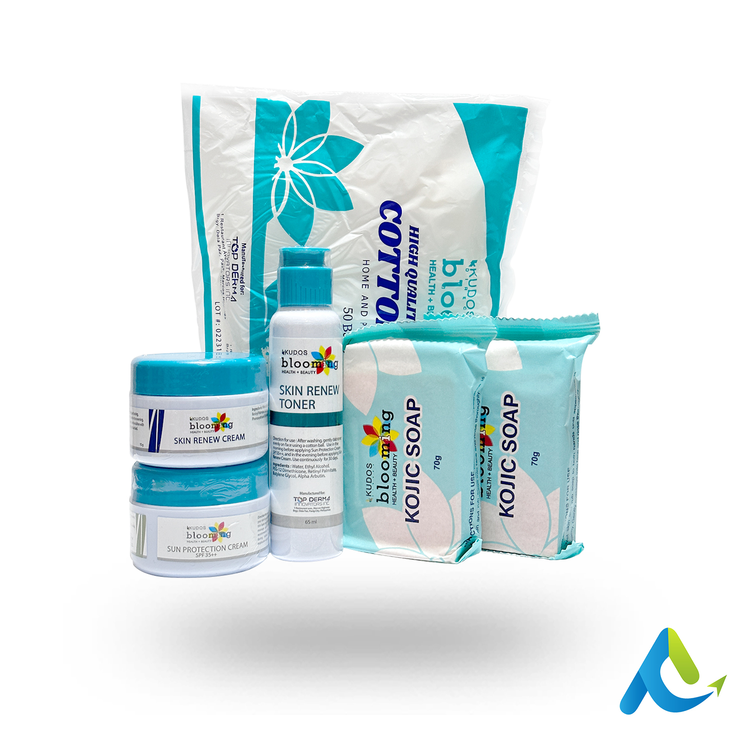 AUTHENTIC BLOOMING SKIN RENEW SET w/ eyebrow pencil free BY KUDOS ...