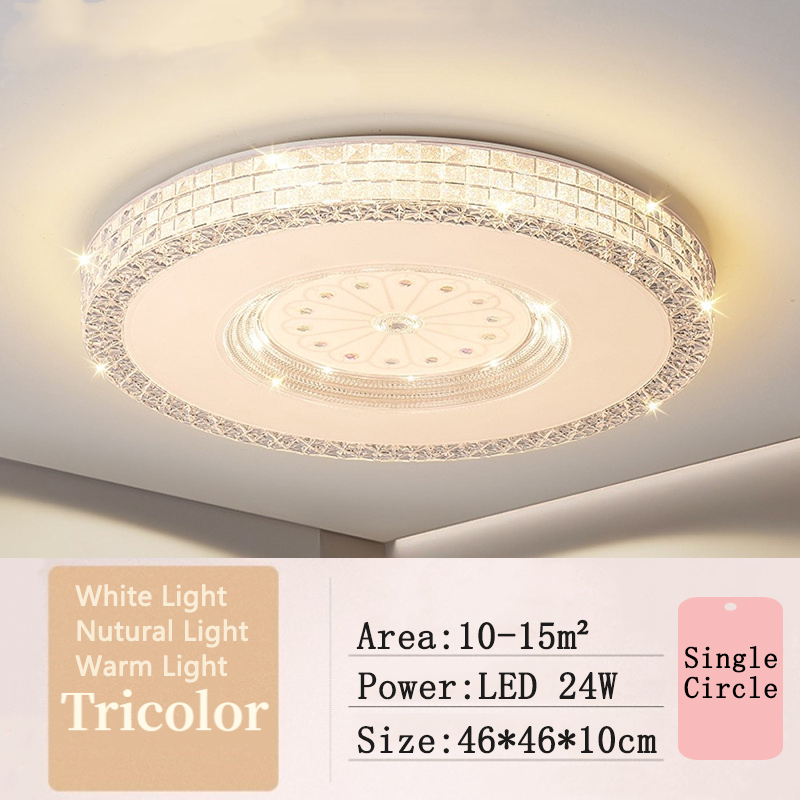 Nordic Tri Color Ceiling Light LED Ceiling Lamp Modern Crystal ...