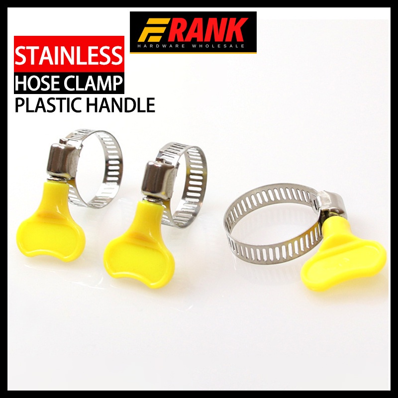 Stainless Hose Clamp with Handle Adjustable Fuel Line Clamp plastic ...