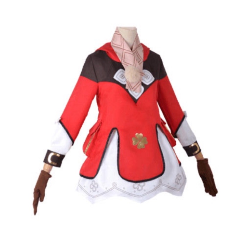 Genshin Impact Klee Cosplay Costume Wig Dress for Lolita Kids Girl Full ...