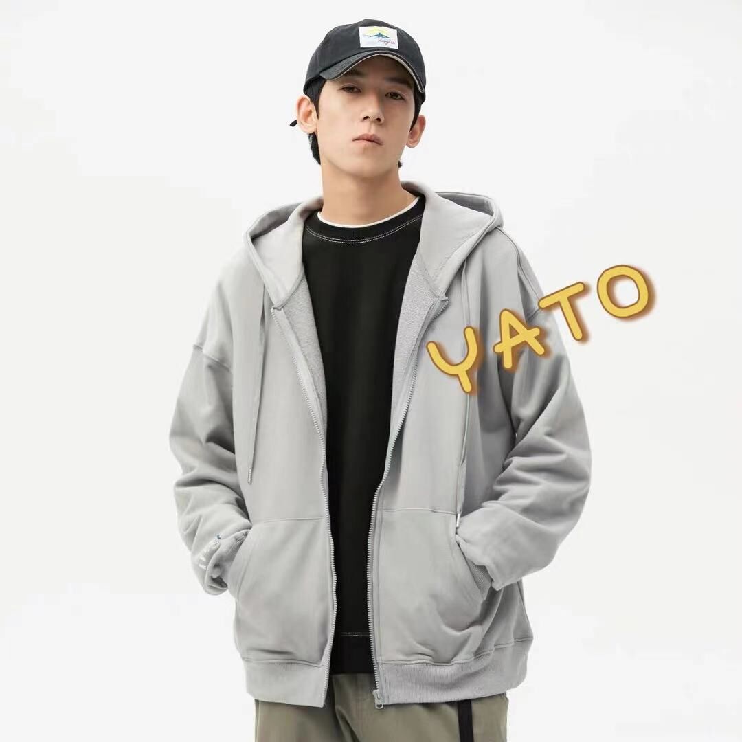 YATO unisex plain hoodie jacket men zipper hooide jacker | Lazada PH