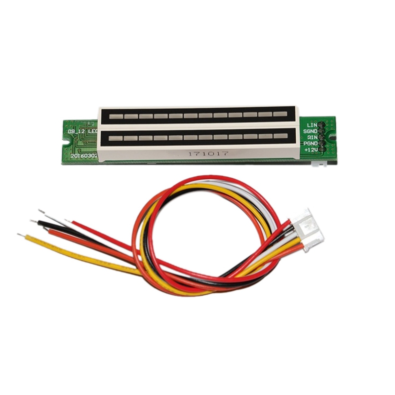 Dual 12 Music Level Indicator LED Spectrum VU Meter Amplifier Lamps ...