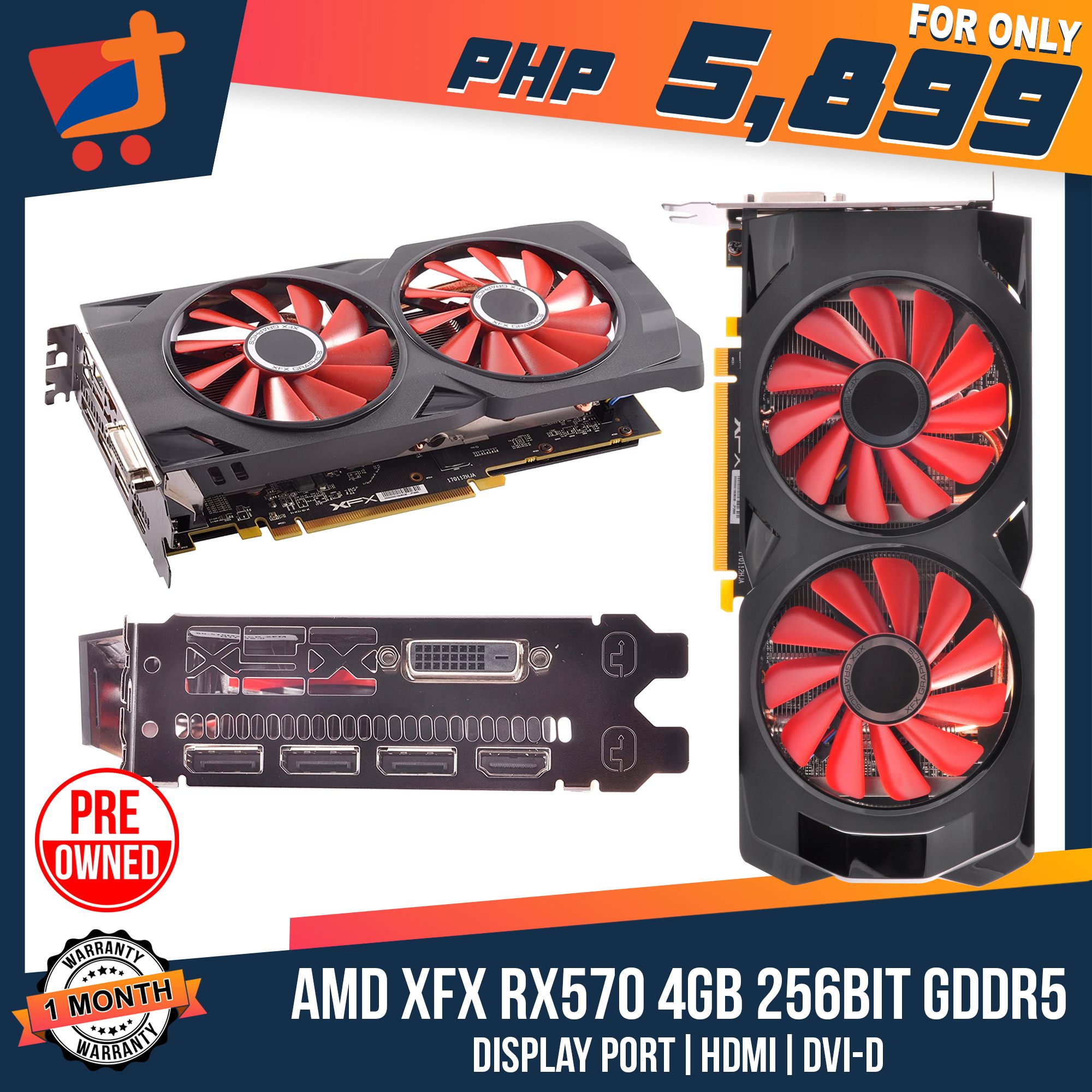 XFX Radeon RX570 4gb 256Bit GDDR5 Graphics Card/Videocard | We also ...