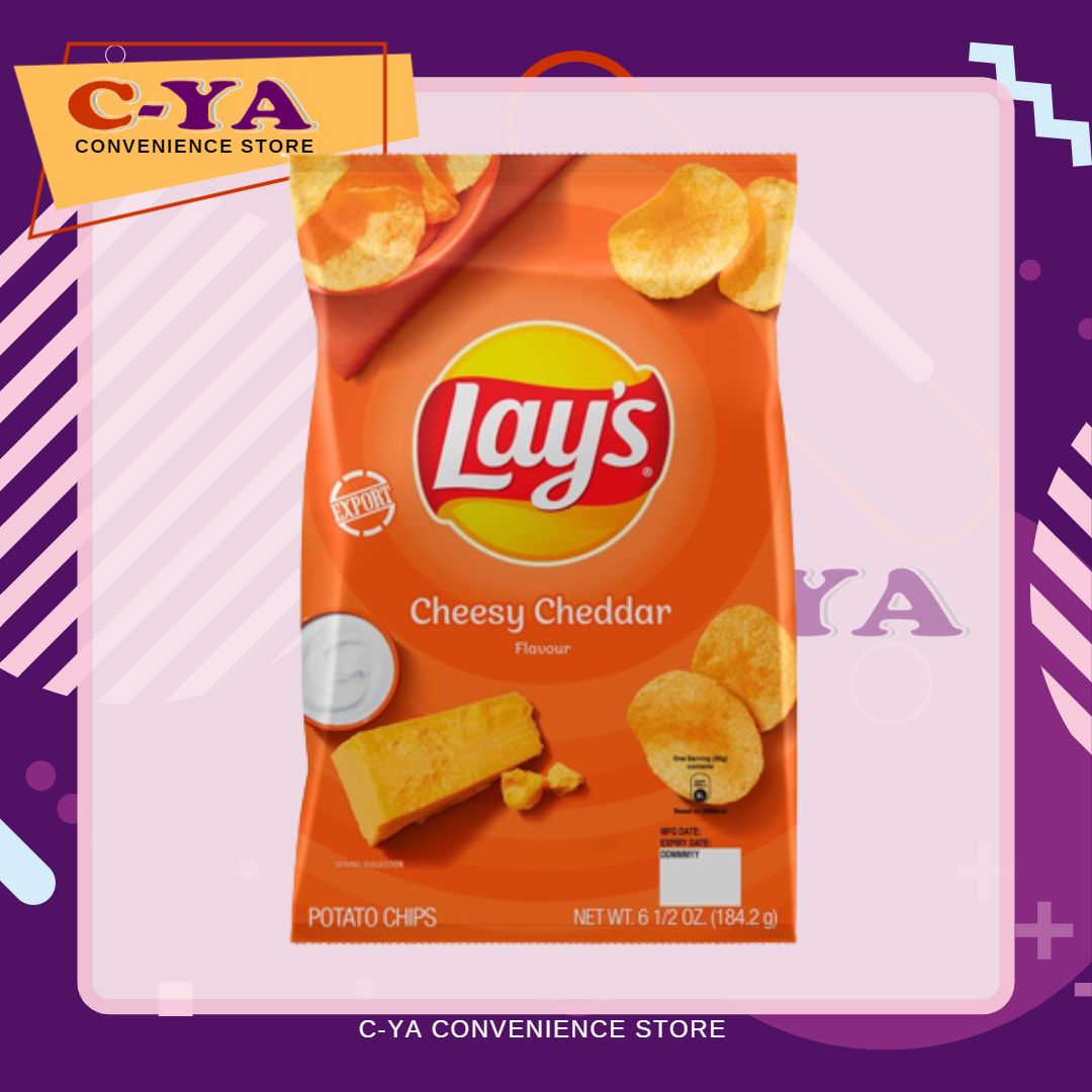 LAYS CHEESY CHEDDAR FLAVOR POTATO CHIPS 184G | Lazada PH