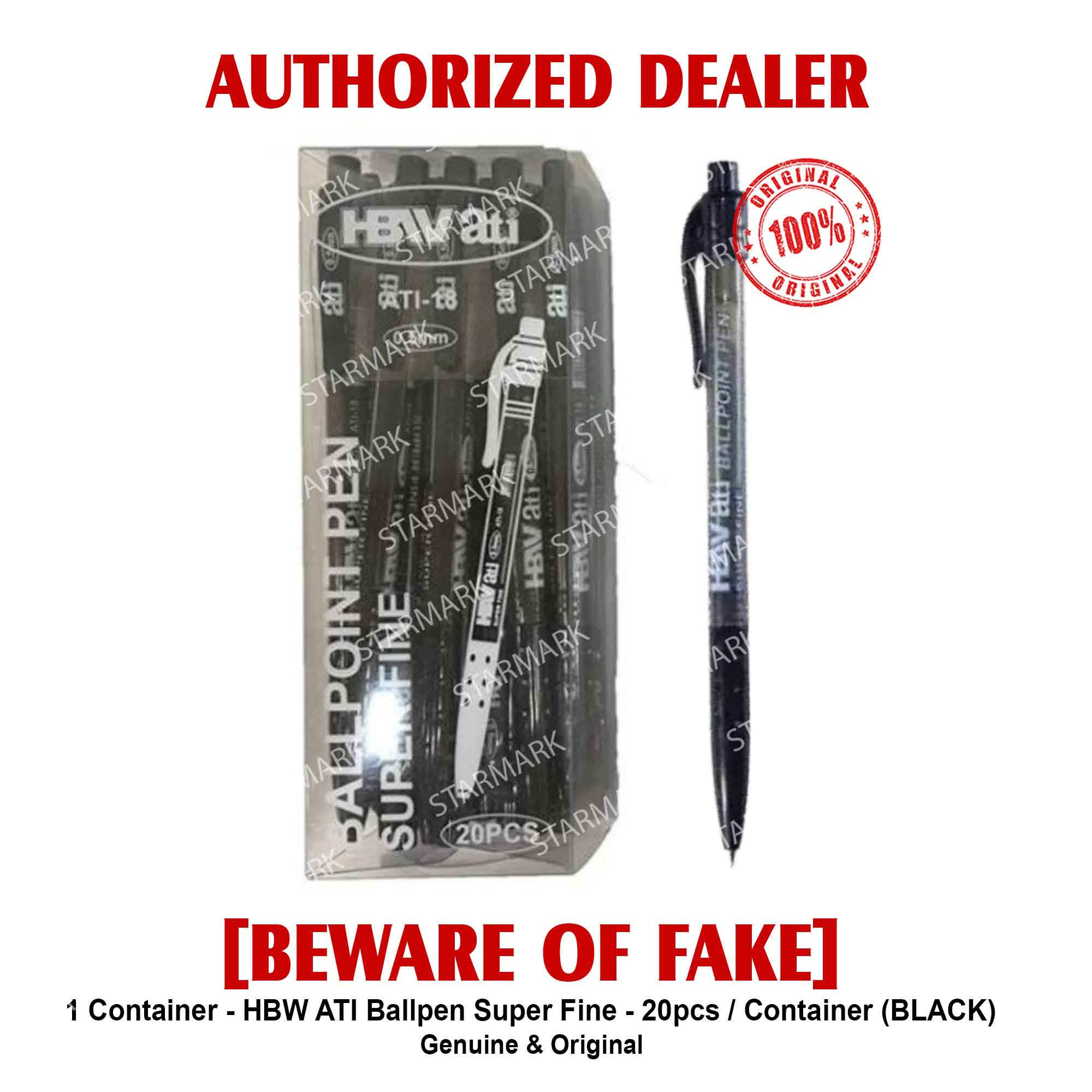 HBW ATI Ballpen Ballpens 0.5mm 20pcs per box Ball Pen Ball Pens BLACK ...
