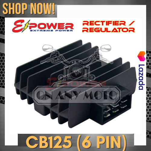ON ANY MOTO E-POWER CB125 (6 Pin) Rectifier / Regulator | Lazada PH