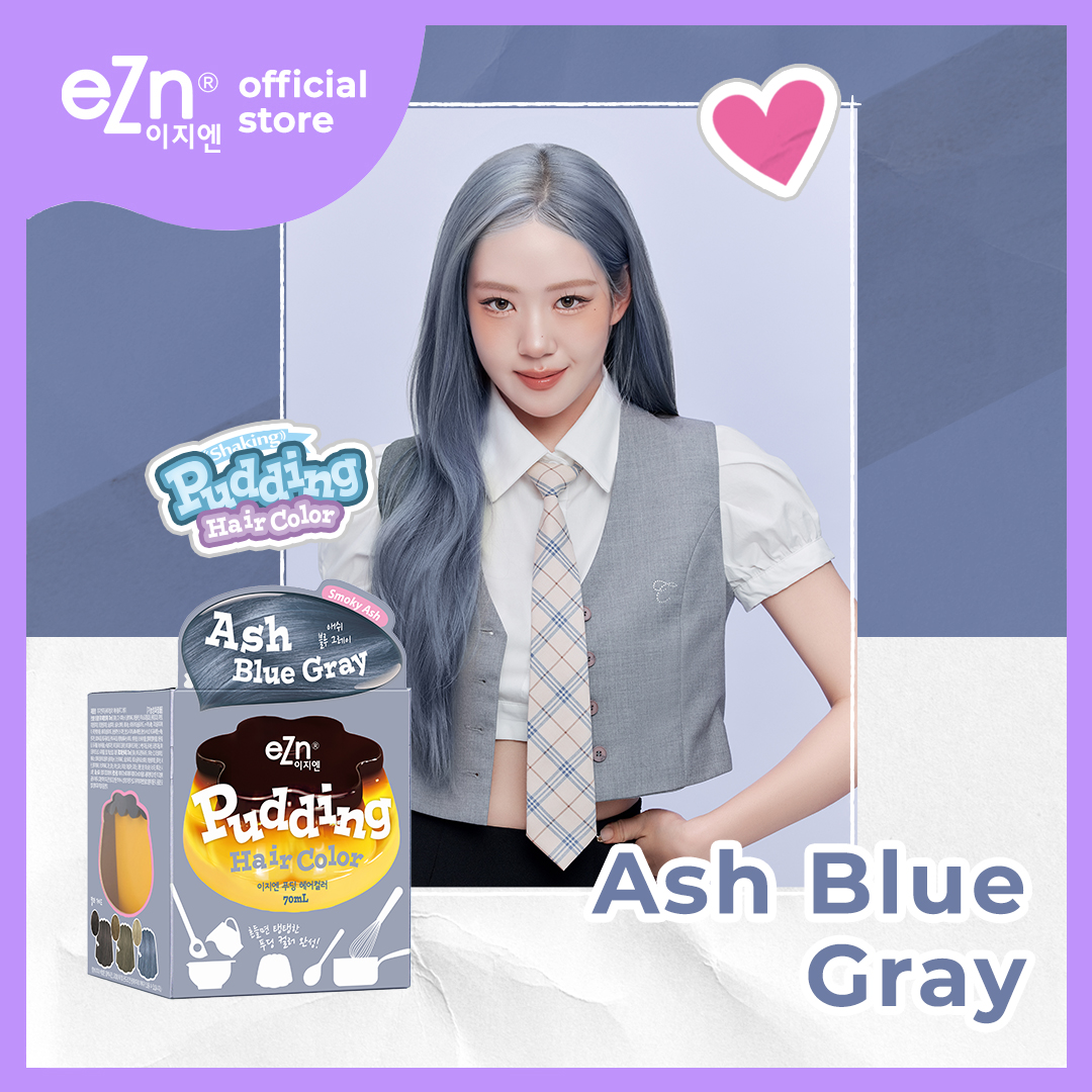 eZn Pudding Hair Color Ash Blue Gray (70 ml) - Self Hair Dye DIY Kit ...