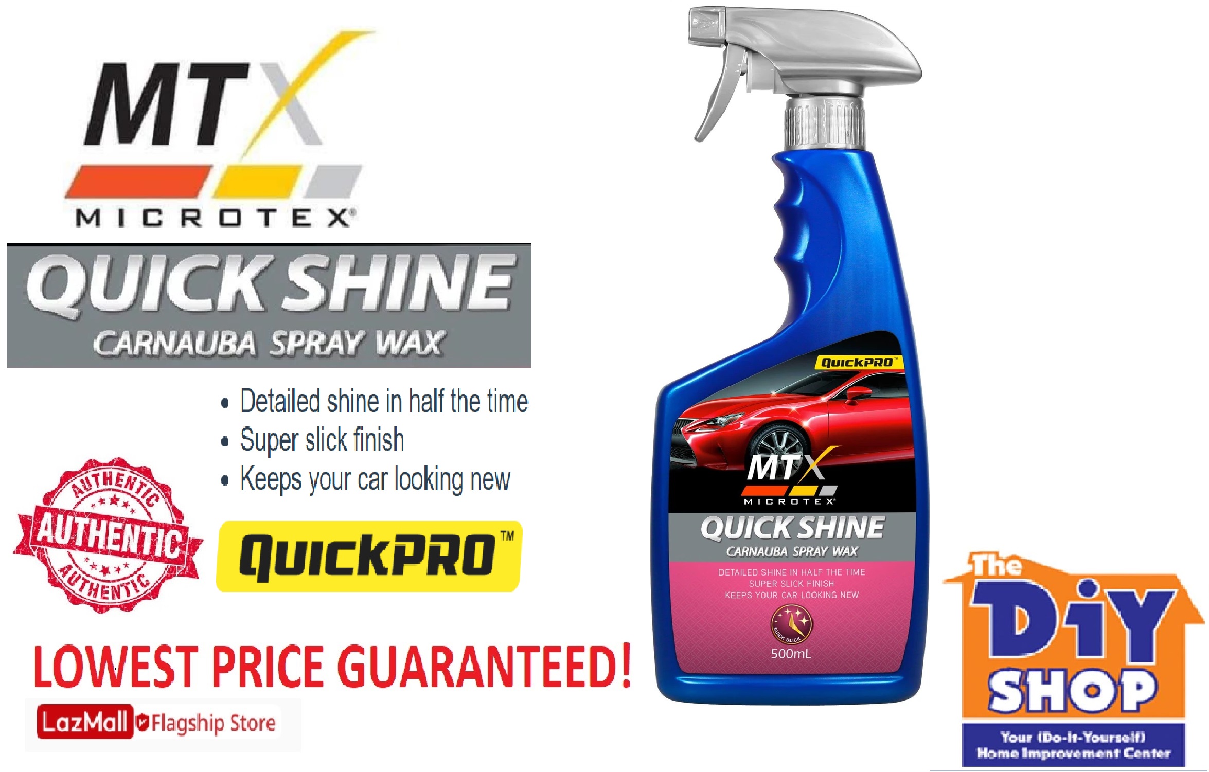 Microtex Quick Shine 500ml MTX quick shine Carnauba Spray Wax mtx ...