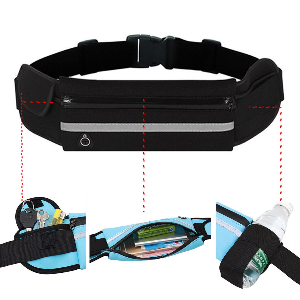 Waterproof Waist Bags Running Fanny Pack Waist Belt Women Waist Pack ...