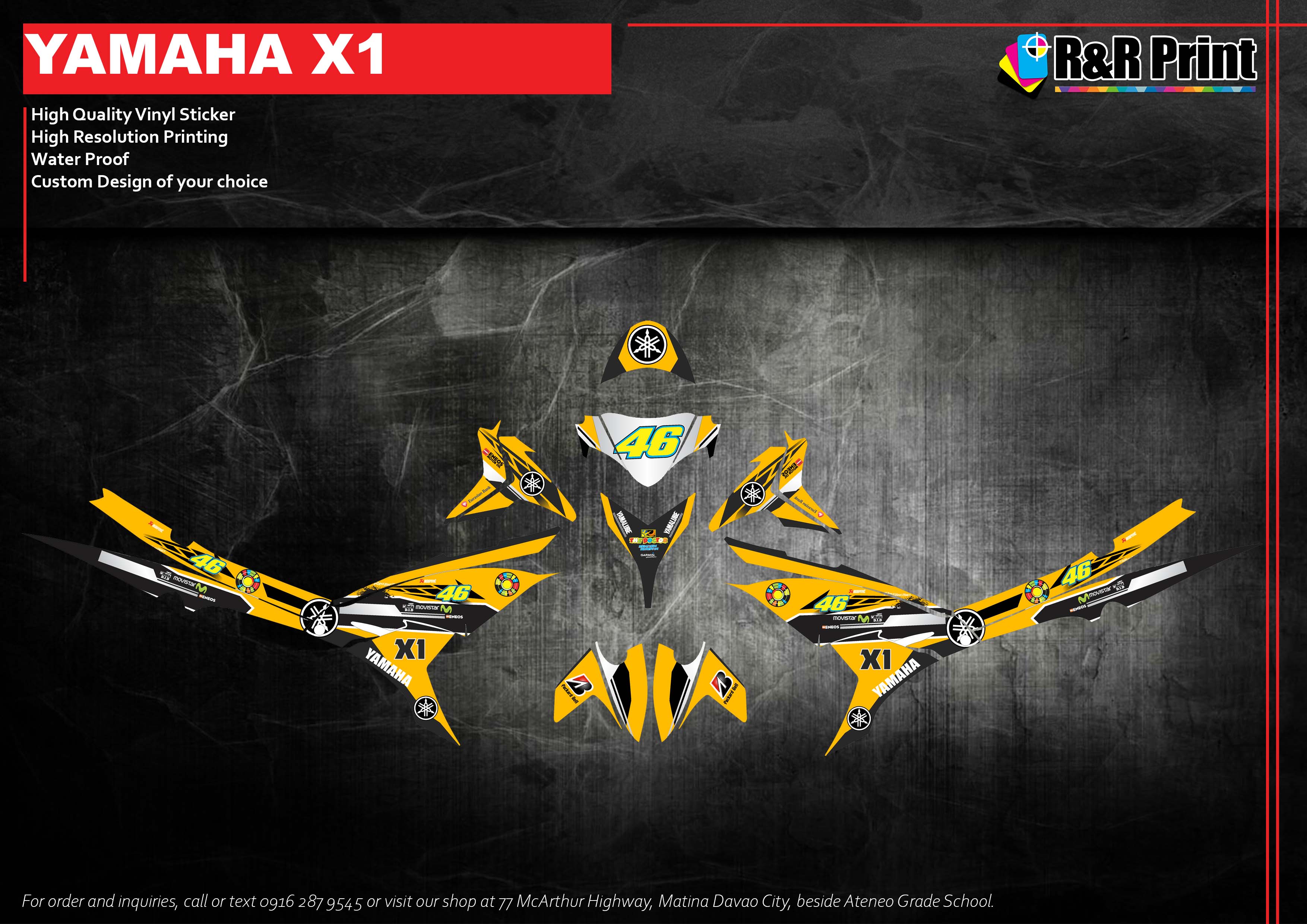Yamaha X1 Decal Sticker | Lazada PH