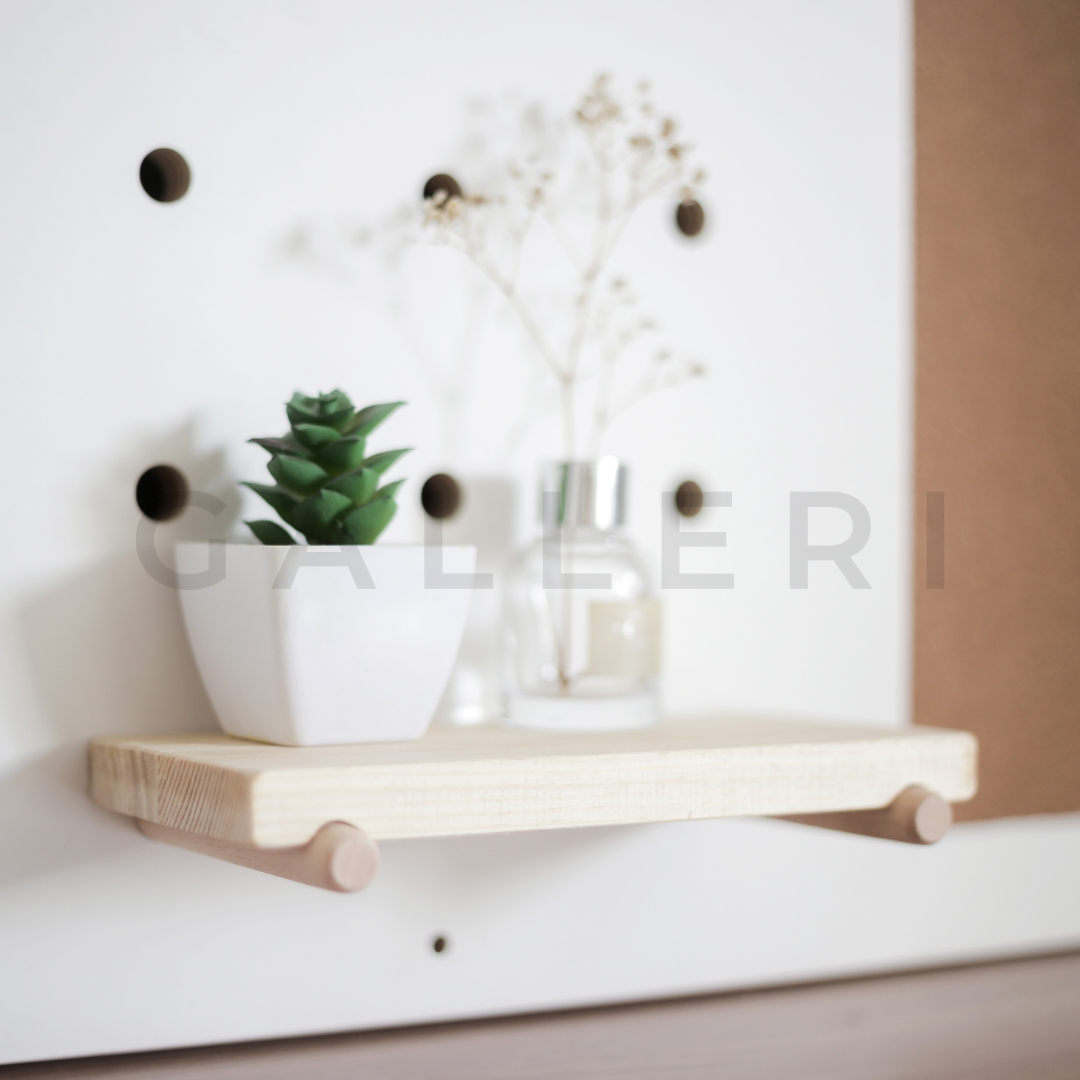 Muji Style Birch Wood Pegboard Corkboard Accessories Add Ons Pegs Pins Shelf | Lazada PH
