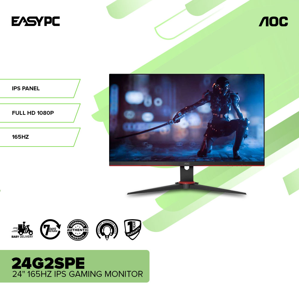 EasyPC | AOC 24G2SPE 24" 165Hz IPS PANEL FULL HD 1080P 165HZ Gaming ...