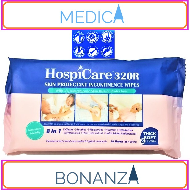 HospiCare™ 320R Skin Protectant Incontinence Wipes 20 Sheets | Lazada PH