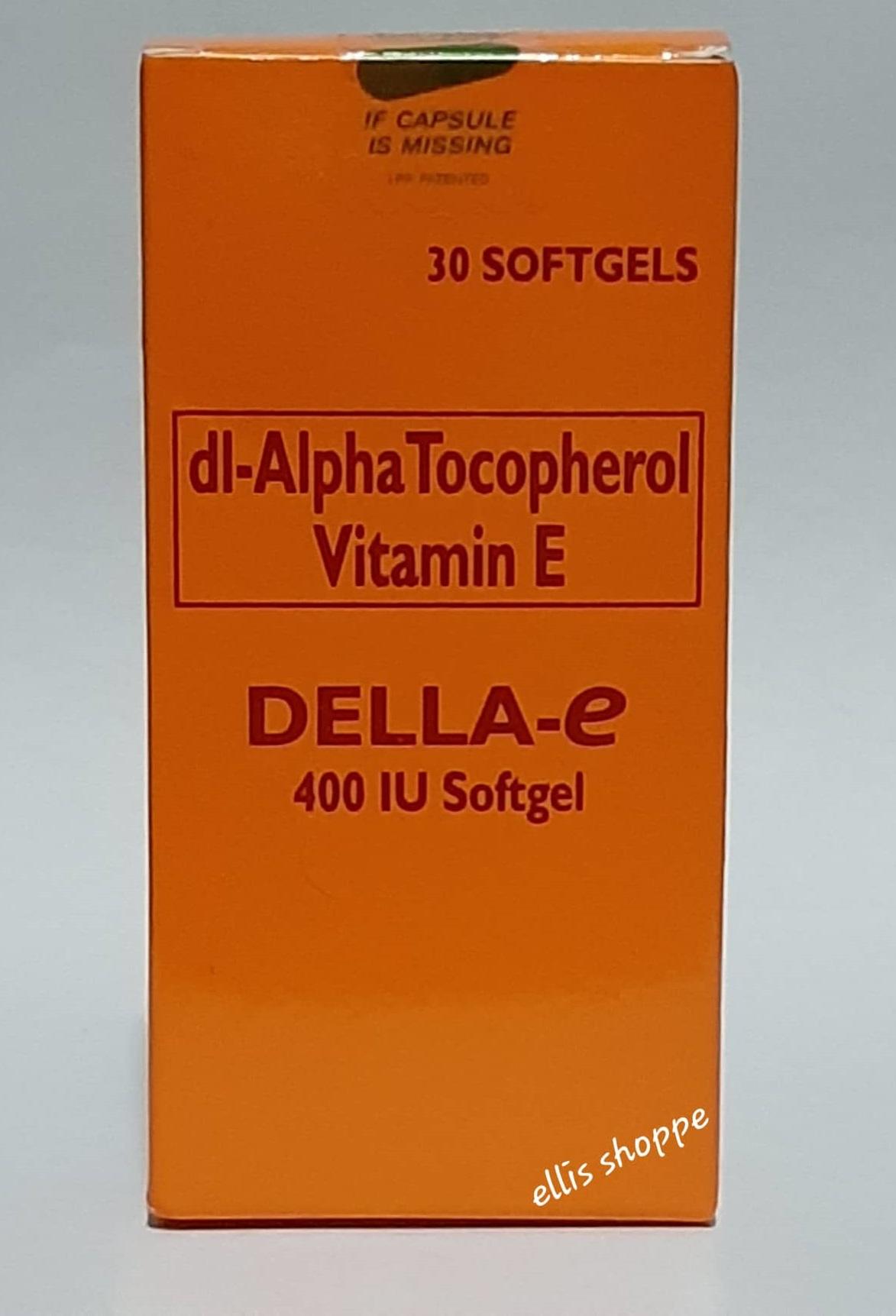 Della-E Vitamin E 400 I.U Box of 30 Softgel Capsule | Lazada PH