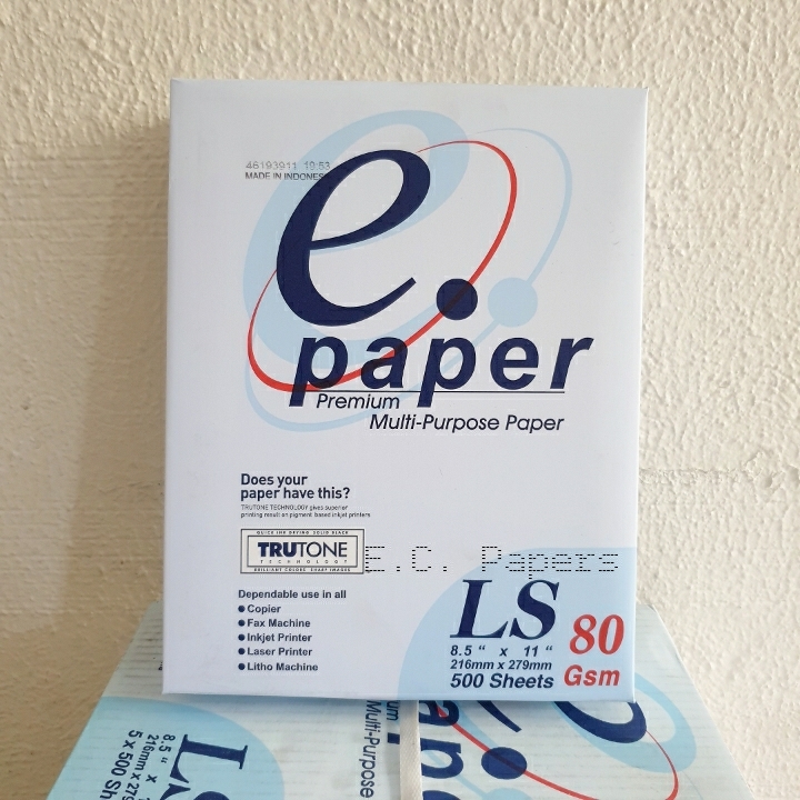 SHORT BOND PAPER LETTER / LONG BOND PAPER F4 80 GSM - Per Ream (500 ...