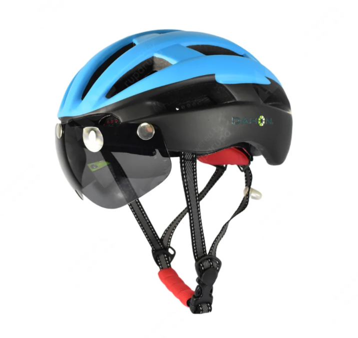 Original DAHON BIKE HELMET with LED Lamp Bicycle Cycling Helmet Goggles ...