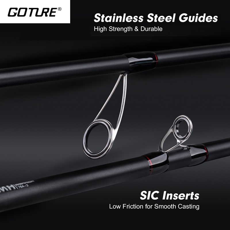 ♛Goture WARRIOR Fuji Guide Ring Selectable Spinning Casting Fishing Rod ...