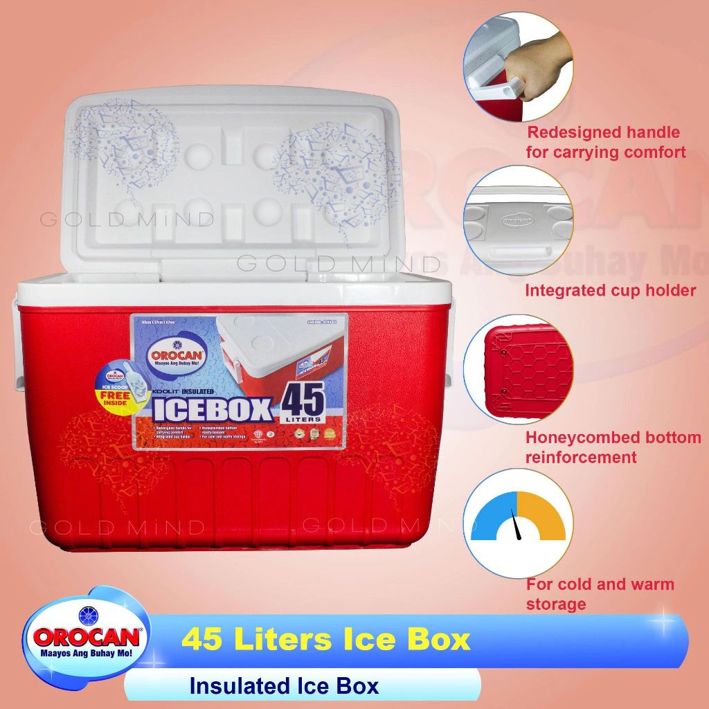 #OROCAN BRAND COOLER BOX / ICE BOX CHEST INSULATED COOLER BOX 65-LITERS ...