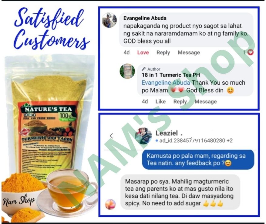 Turmeric Tea 18 in 1 Powder Tea 400grams Nature's Tea 100% Organic ...