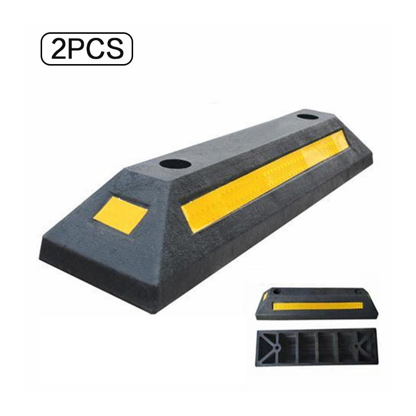 2Pcs 55CM Heavy Duty Rubber Parking Stopper Indoor Outdoor Parking ...