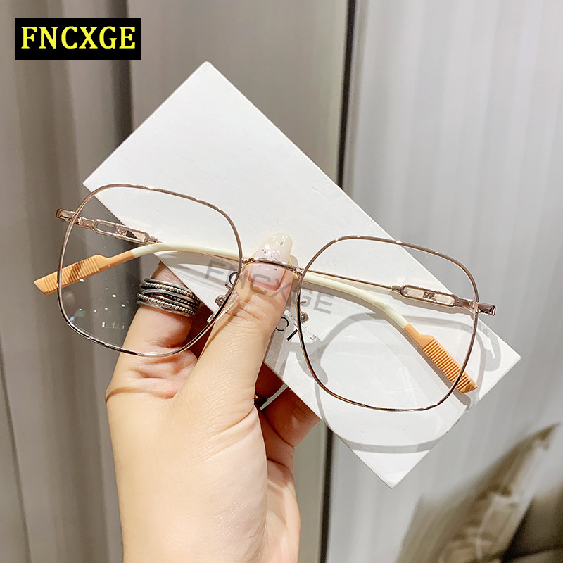 FNCXGE ยตาสั้นเลนส์ออโตเมติก แว่นตากรองแสง 0.0 ถึง -5.0 ผู้หญิง ผู้ชาย แฟชั่น โลหะ แว่นทรง ...