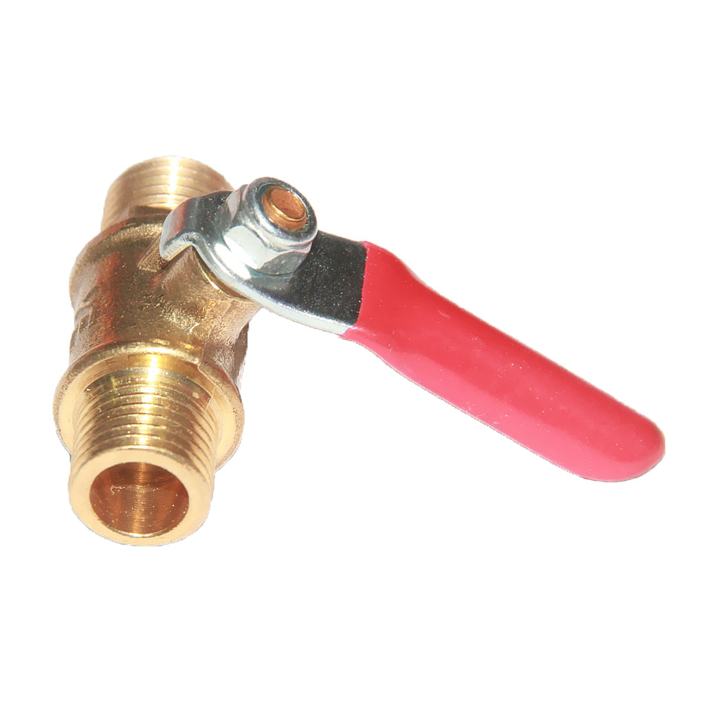 LazaraLives 1/4 Brass Ball Valve Male to Male Thread Shut-Off Valve Gas ...