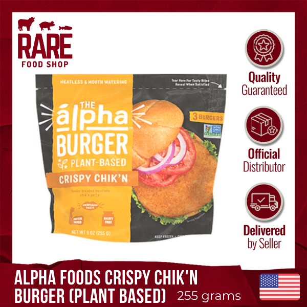 Alpha Foods Crispy Chik'n Burger (PLANT BASED)255g | Lazada PH