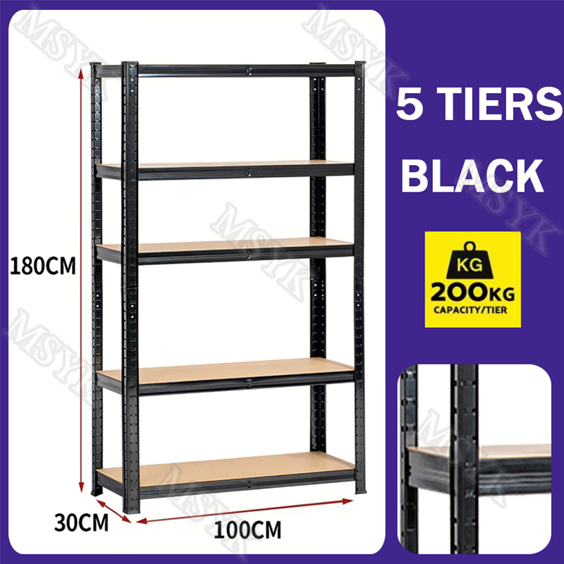 (60/90/100*30*180cm) 5 layer Adjustable Boltless Rack Shelves Storage ...
