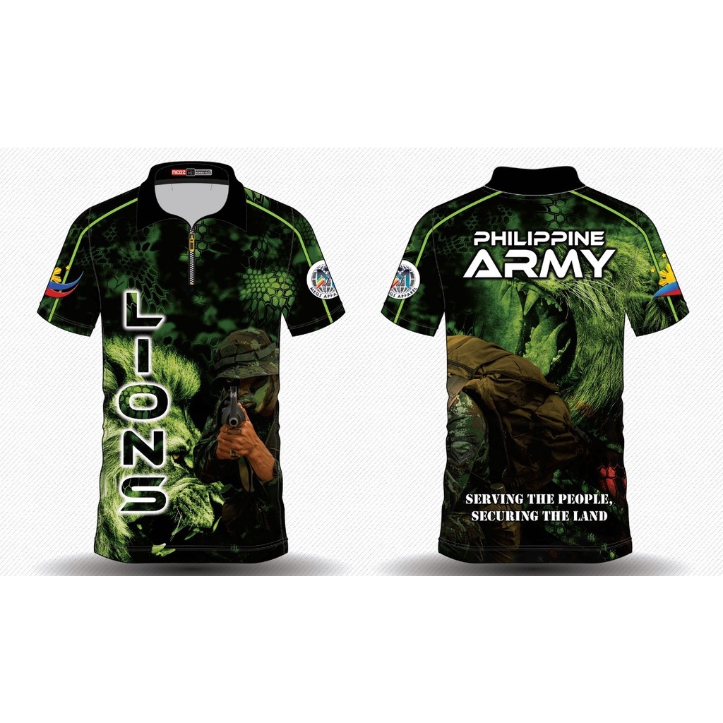 Philippine ARMY Marine Design Tactical Polo Shirt SECURITY Full ...