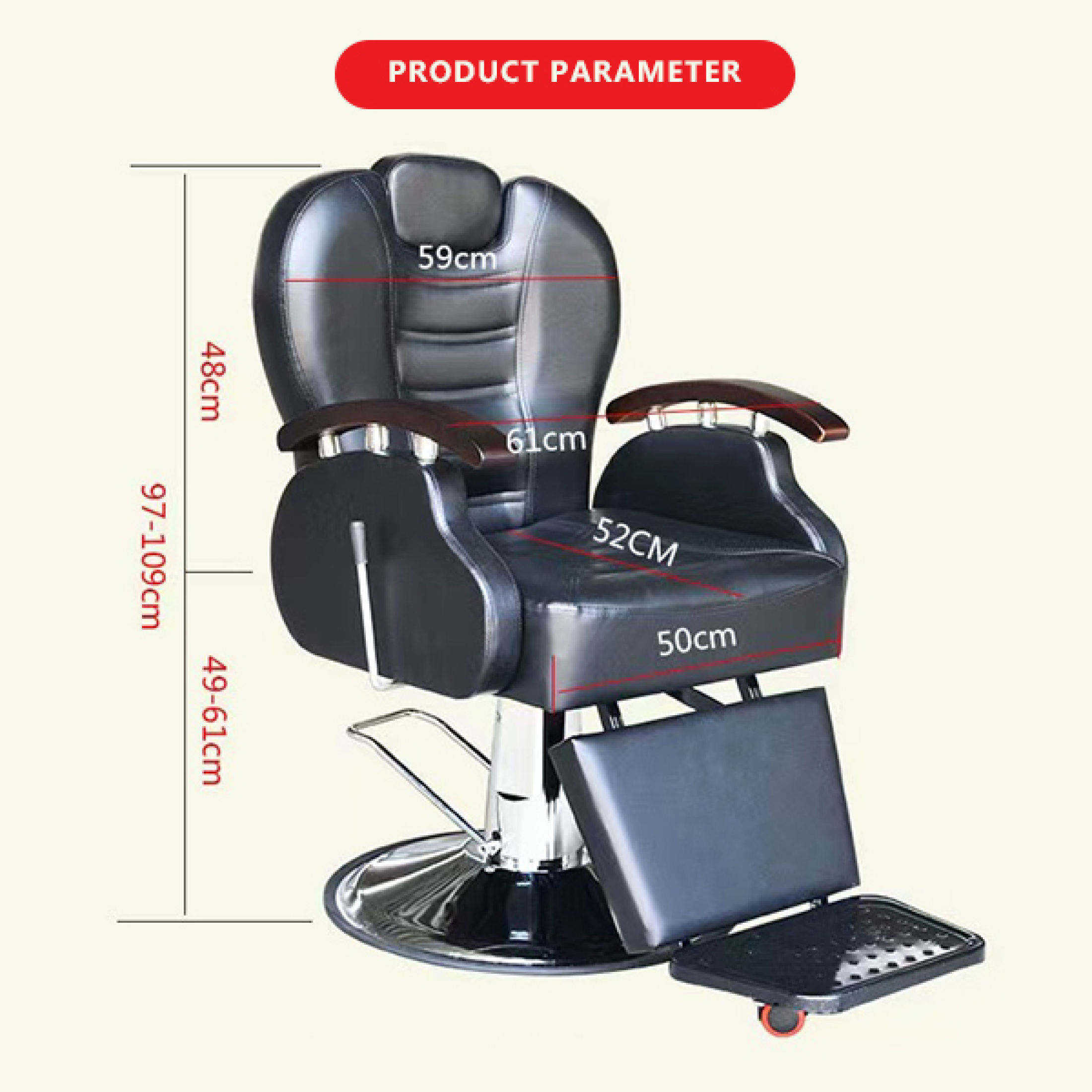Luxury barber chair Low cost Barber chair Hydraulic chair Comfortable ...