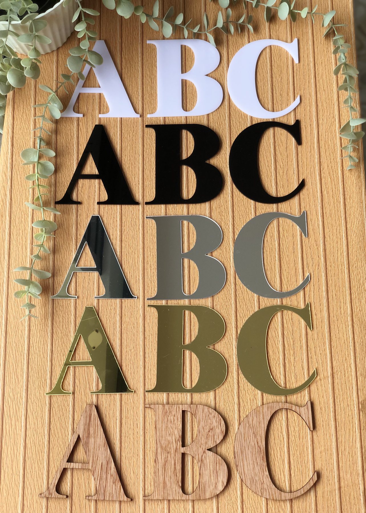 3D Acrylic and Wood English Letters and Numbers Decor DIY, A-Z & O-9 ...