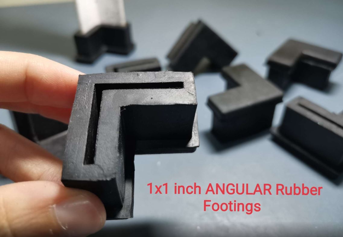 1x1 inch (25mm) ANGULAR HEAVY DUTY Rubber Footings | Lazada PH